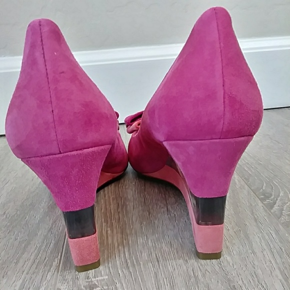 Isaac Mizrahi | Shoes | Isaac Mizrahi Pink Clear Pumps Heels Size 8 ...